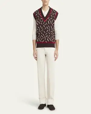 Bottega Veneta Allover Matchstick Chunky Sweater Vest