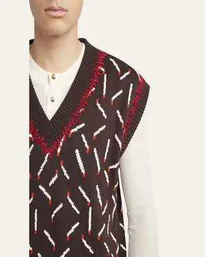 Bottega Veneta Allover Matchstick Chunky Sweater Vest