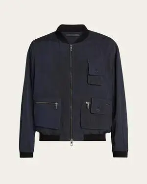 Giorgio Armani Chevron Utility Bomber Jacket