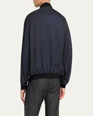 Giorgio Armani Chevron Utility Bomber Jacket