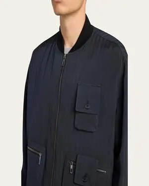 Giorgio Armani Chevron Utility Bomber Jacket