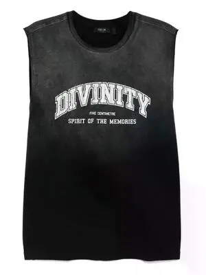 FIVE CM Logo-print Vest - Black