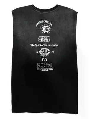 FIVE CM Logo-print Vest - Black