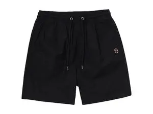 A BATHING APE One Point Twill Relaxed Fit Shorts - Black