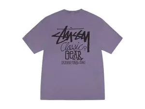 StÜssy Classic Gear Pigment Dyed Tee Shirt - Grape