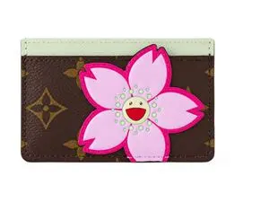 LOUIS VUITTON X Takashi Murakami Card Holder - Sakura Brown