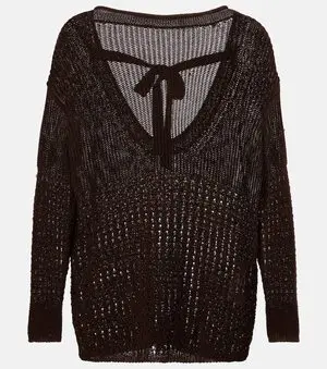 Max Mara Paggi Cotton-blend Sweater - Brown