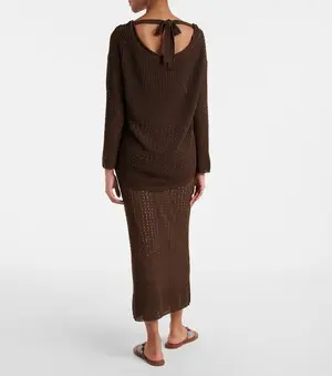 Max Mara Paggi Cotton-blend Sweater - Brown