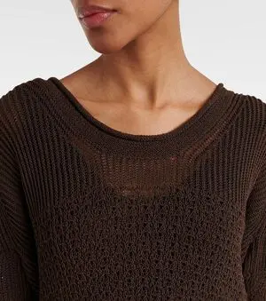Max Mara Paggi Cotton-blend Sweater - Brown