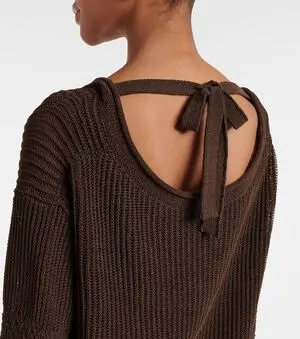 Max Mara Paggi Cotton-blend Sweater - Brown