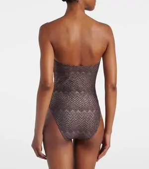 Melissa Odabash Barbuda One Piece Swimsuit - Brown