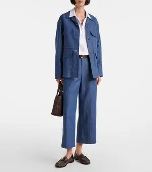 Max Mara Ginny Cotton-linen Twill Jacket