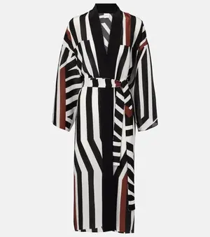 Max Mara Ovatte Striped Beach Cover-up - White
