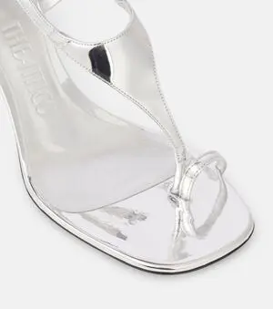 Attico Nova 65 Metallic Thong Sandals - Silver