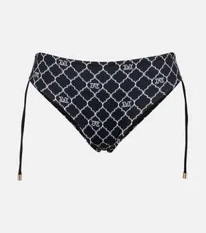 Max Mara Santina Printed Bikini Bottom - Black