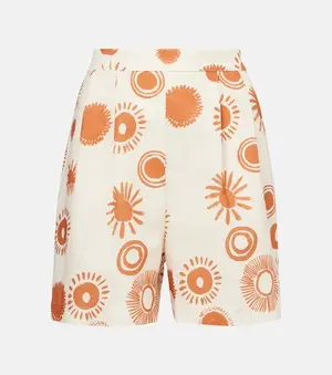 Asceno Dallas Printed Shorts - White