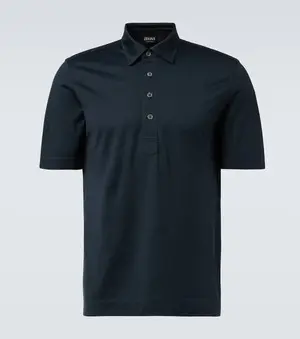 Zegna Color Blocked Polos For Men