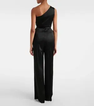 Max Mara Gioire Belted One-shoulder Jumpsuit