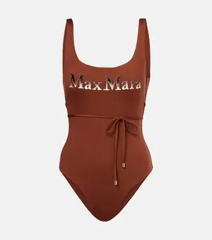 Max Mara Carisma Belted Swimsuit - Brown