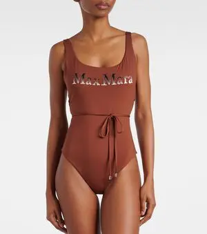 Max Mara Carisma Belted Swimsuit - Brown