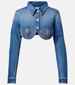 JEAN PAUL GAULTIER Cropped Denim Jacket - Blue