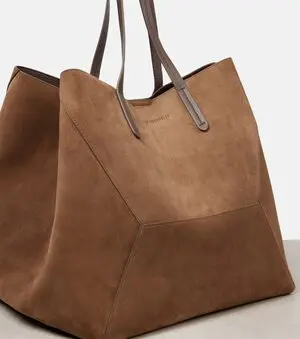 Brunello Cucinelli Bc Duo Large Suede Tote Bag - Brown
