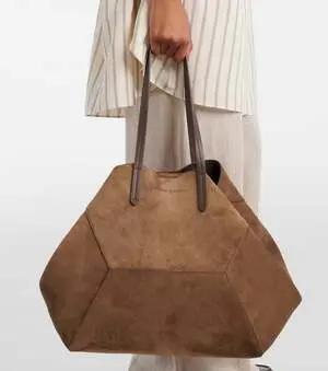 Brunello Cucinelli Bc Duo Large Suede Tote Bag - Brown