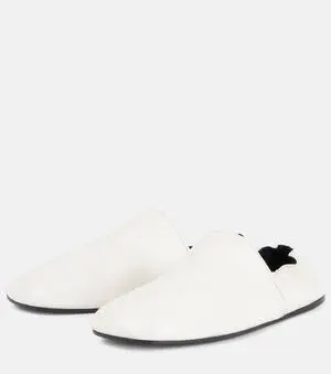 Khaite Leather Slip-on Shoes - White
