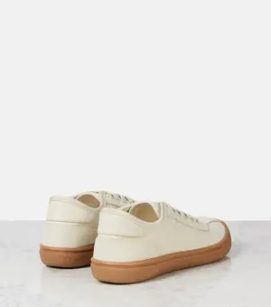 THE ROW Canvas Lace-up Sneakers - White