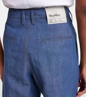 Max Mara Eric Cotton And Linen Twill Shorts
