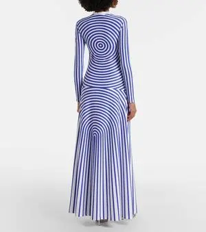 JEAN PAUL GAULTIER Printed Jersey Maxi Dress - White