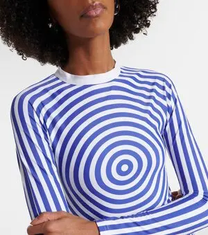 JEAN PAUL GAULTIER Printed Jersey Maxi Dress - White