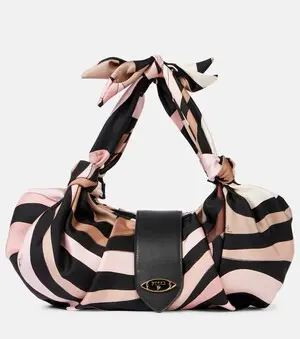 Emilio Pucci Small Twill Shoulder Bag - Black