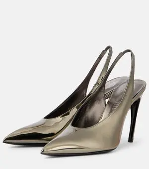 Attico Viper 95 Slingback Pumps - Grey