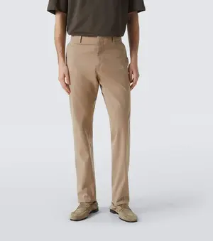 Zegna Cotton-blend Slim Pants