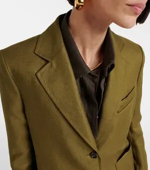 Max Mara Guglia Linen Blazer - Brown