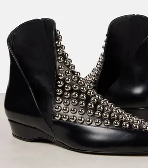 Alaïa Studded Leather Ankle Boots