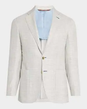 Canali Wool-blend Tic Suit - Grey