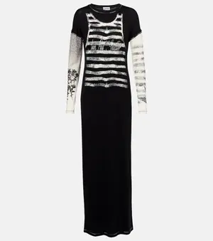 JEAN PAUL GAULTIER Printed Jersey Maxi Dress