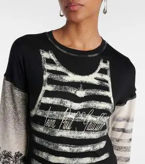 JEAN PAUL GAULTIER Printed Jersey Maxi Dress