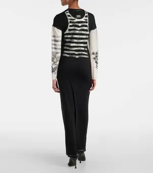 JEAN PAUL GAULTIER Printed Jersey Maxi Dress