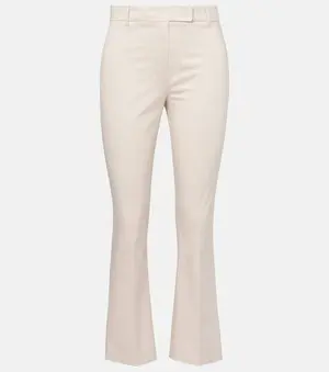 Max Mara Felice Cotton-blend Wide-leg Trousers