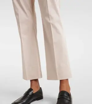 Max Mara Felice Cotton-blend Wide-leg Trousers
