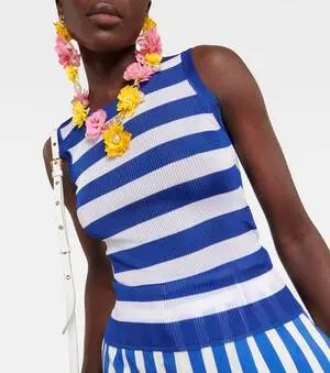 Dolce & Gabbana Ribbed-knit Striped Tank Top