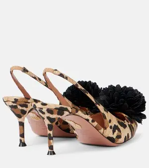 AQUAZZURA Couturier 65 Raffia Slingback Pumps