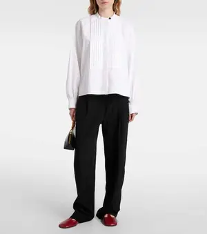 JIL SANDER Leather T-bar Flats
