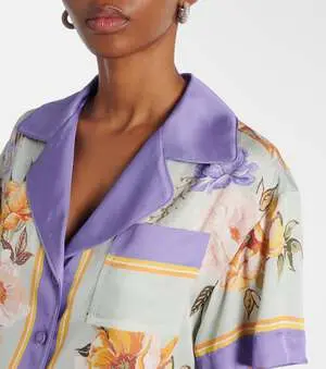SELF-PORTRAIT Floral Twill Shirt