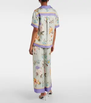 SELF-PORTRAIT Floral Twill Shirt