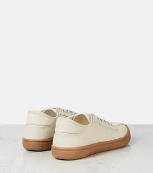 THE ROW Canvas Lace-up Sneakers - White