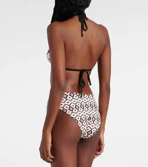 Max Mara Amedea Geometric Bikini Top